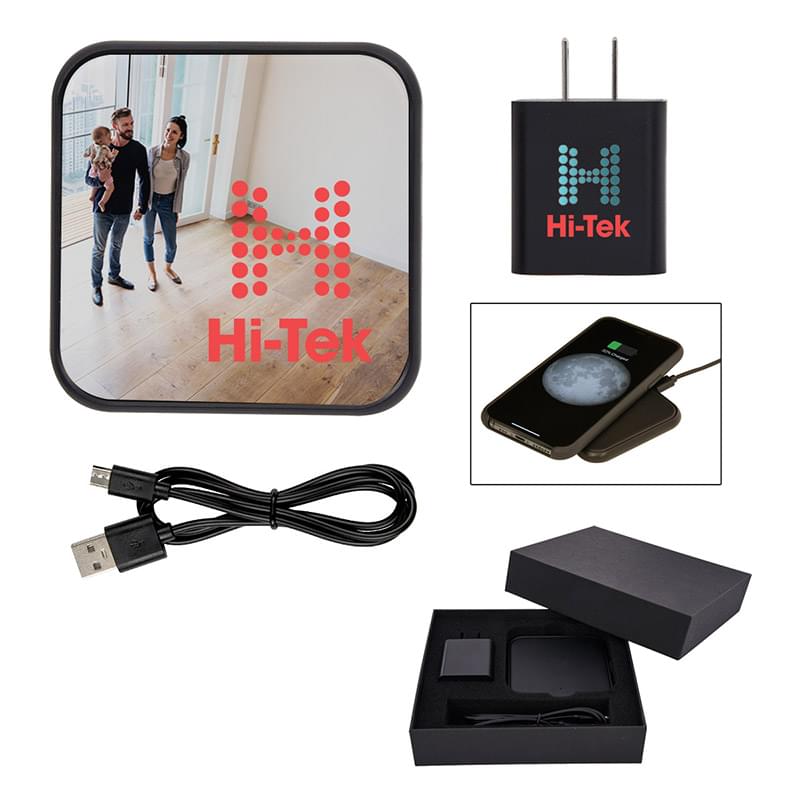 Dynamic Duo Wireless Charger And Adapter Gift Set | ConventionBags.com